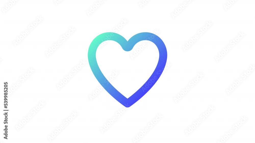 Animated heart gradient ui icon. Like button. Sharing reaction ...