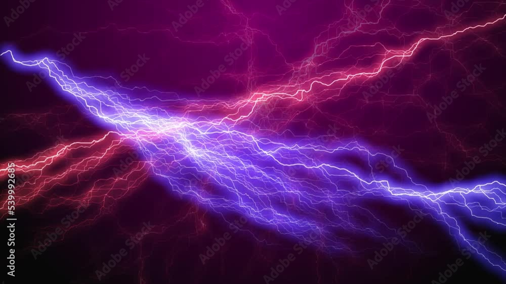 3d Realistic Lightning Strikes On Black Background, Lightning Strikes ...
