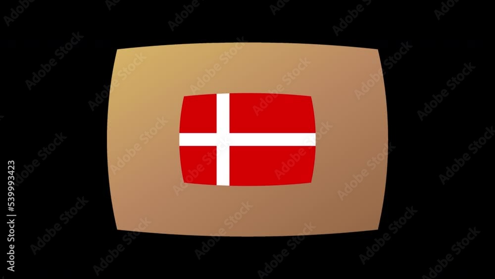 denmark flag presentation animation set. Flags of the country ...