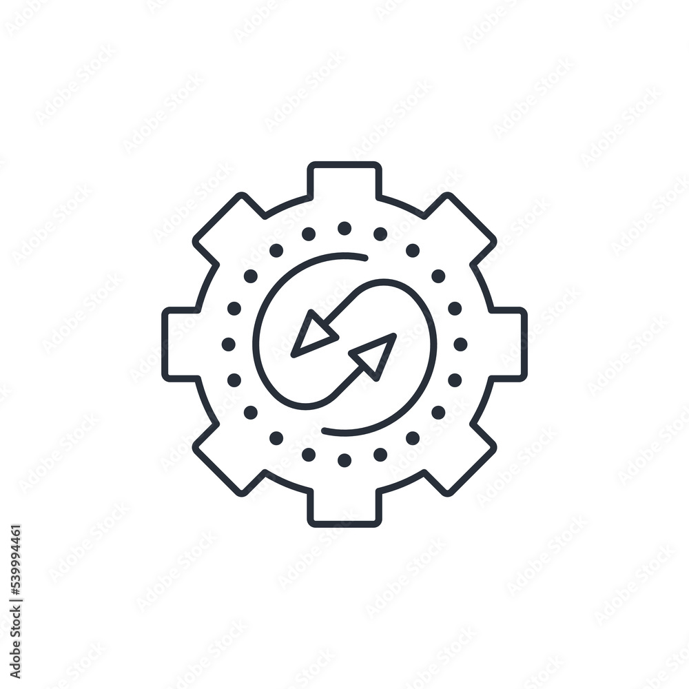 Software Compliance. Vector linear icon isolated on white background ...