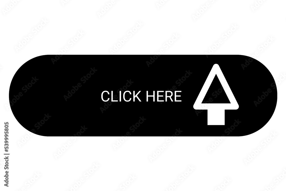 Black Color Click Here Icon Upload Button Symbol Load Website Arrow ...