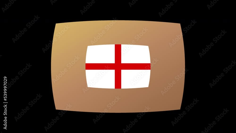 england flag presentation animation set. Flags of the country ...