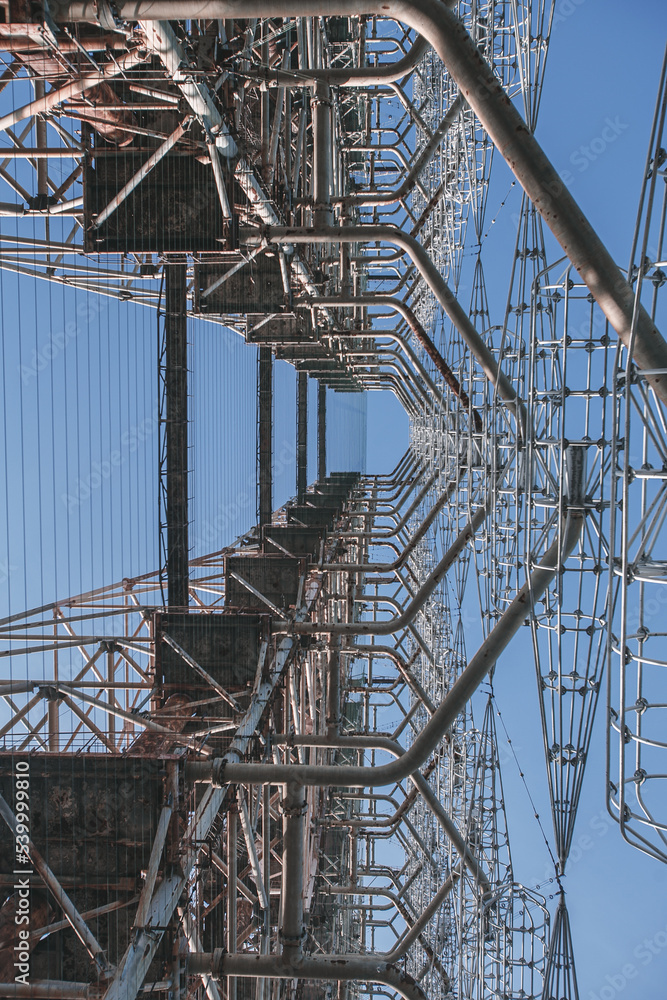 Radar station "Duga", known as the "Russian woodpecker", near Chernobyl ...