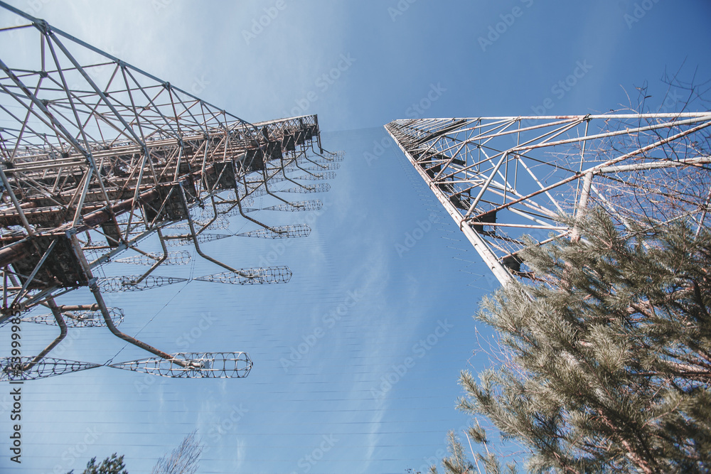 Radar station "Duga", known as the "Russian woodpecker", near Chernobyl ...