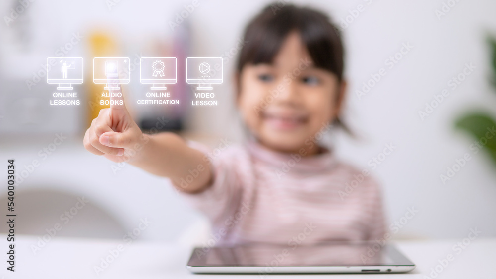 Asian smart kids girl explore skills to become geniuses. Creative ...