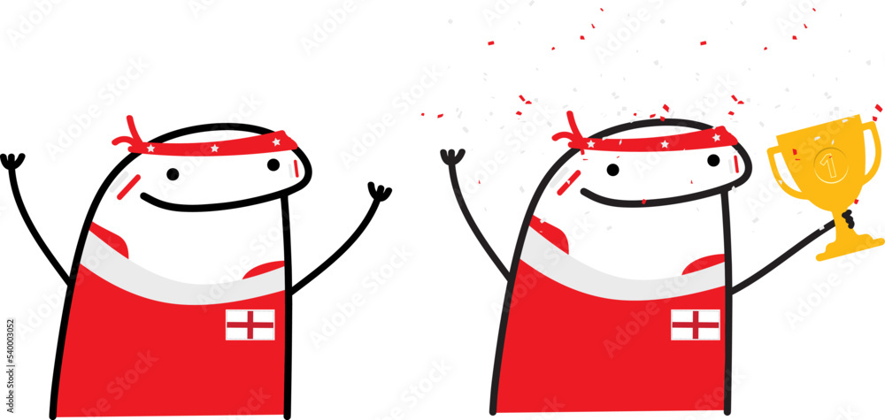 Meme internet: Comic drawing flork. Fan England celebrating a sporting ...