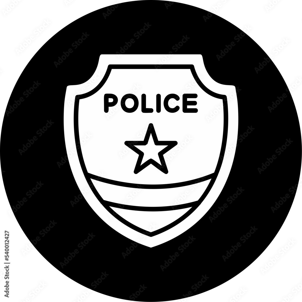 Police Badge icon Stock Vector | Adobe Stock