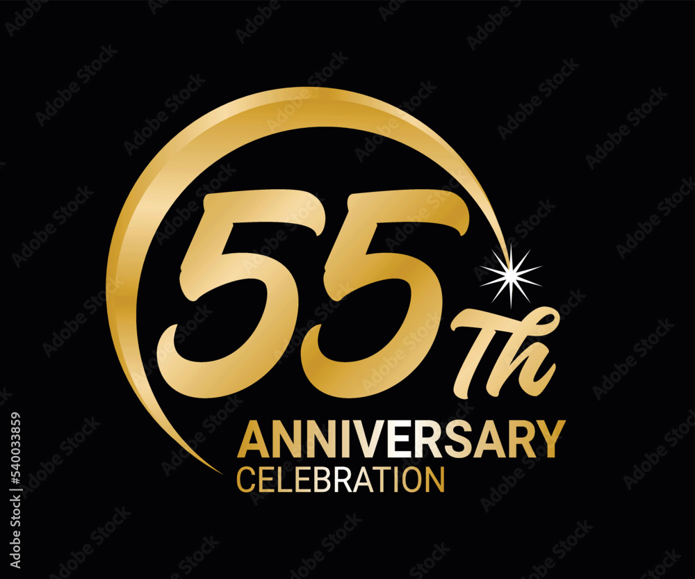 Photo & Art Print 55th Anniversary ordinal number Counting vector art ...