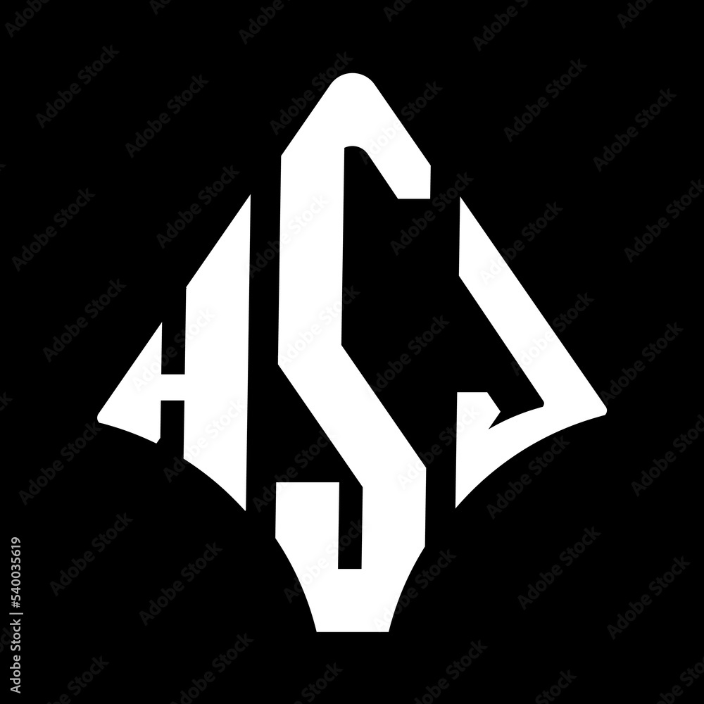 HSJ logo. HSJ logo letter logo design vector image. HSJ letter logo ...