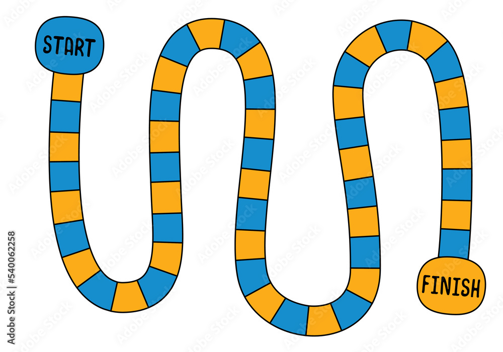 Board game template. Blank dark and light board game isolated on white ...