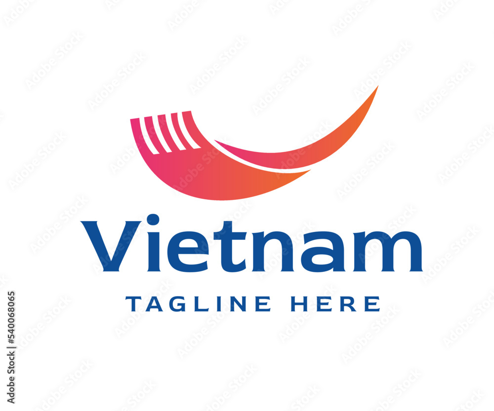 Stockvector Abstract gradient Wing logo. Lac bird wing symbol stylized ...