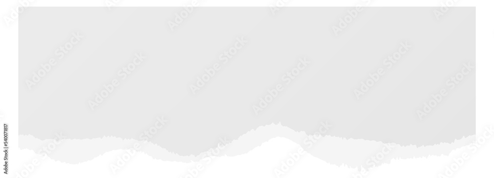 Paper stripe with torn edge. Realistic texture mockup Stock ...