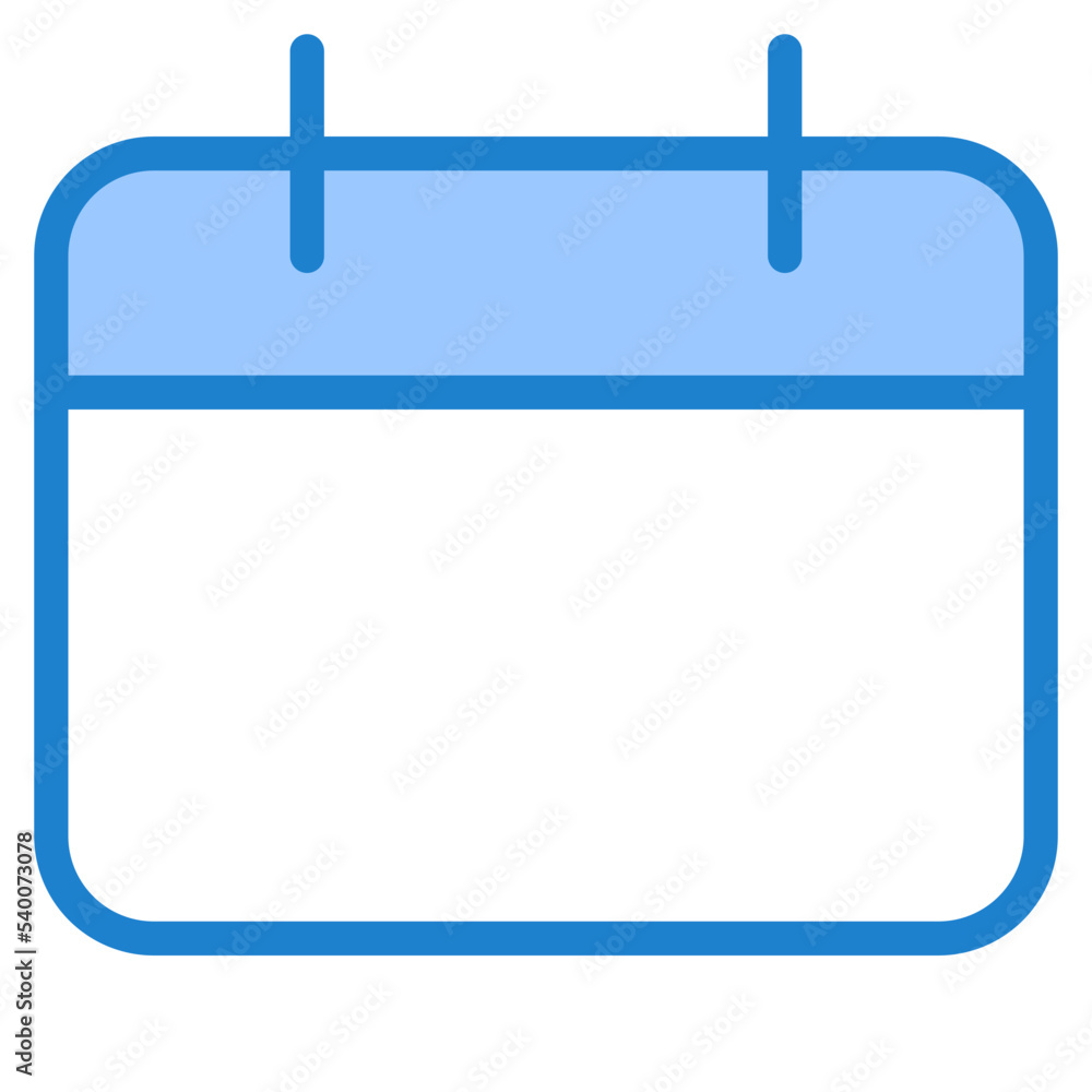 Blank calendar blue style icon Stock Vector | Adobe Stock