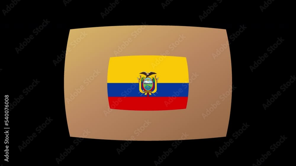 ecuador flag presentation animation set. Flags of the country ...