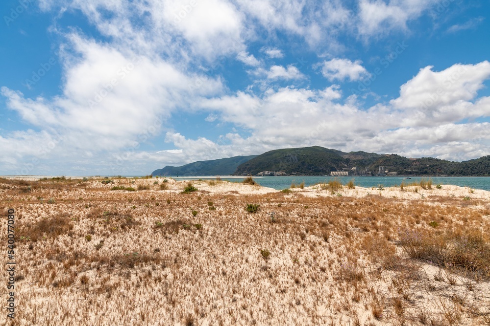 Beautiful landscape over Serra da Arrabida in Setubal, Portugal Stock ...
