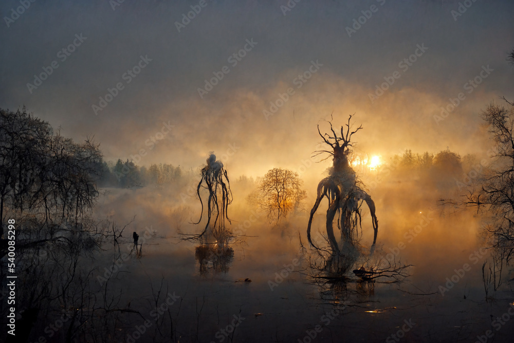 Post apocalyptic world ruled by aliens. Futuristic fantasy. Horrible ...