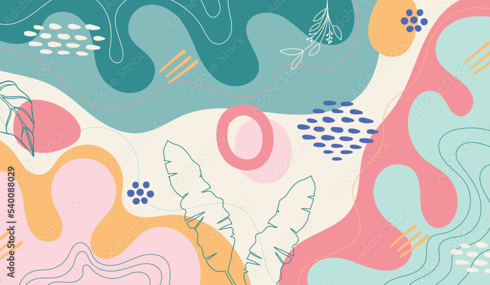 Hand drawn minimal background design Stock Vector | Adobe Stock