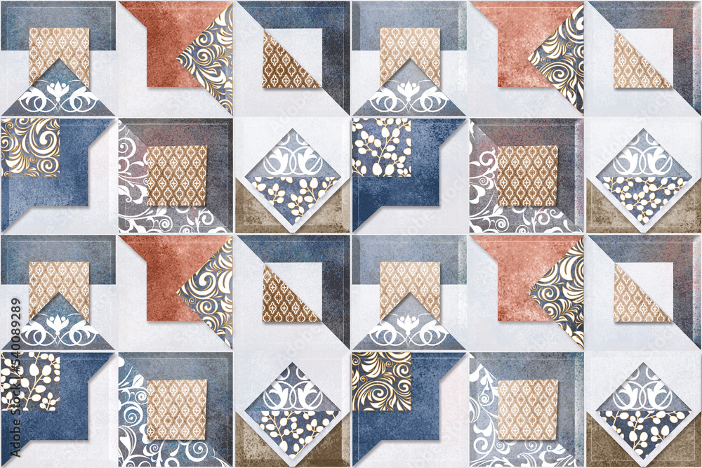 Digital wall tiles Design, Ceramic wall tiles design and abstract ...