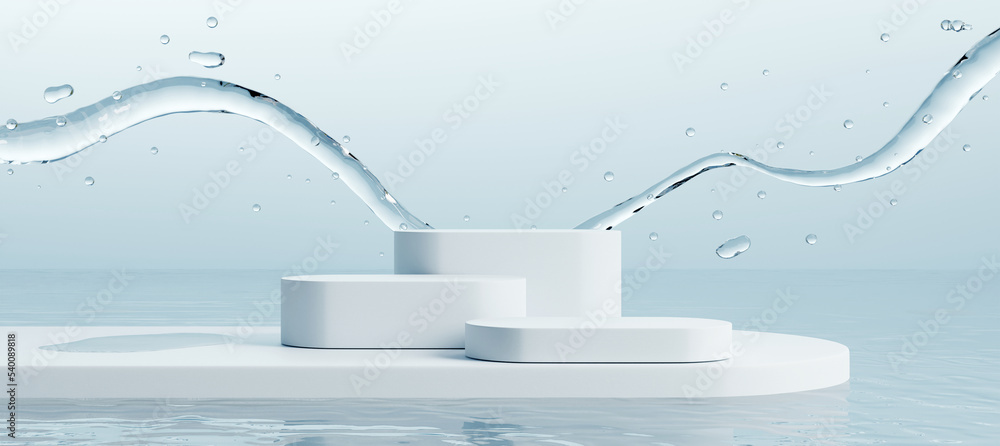 Water product display podium. 3D rendering Stock Illustration | Adobe Stock