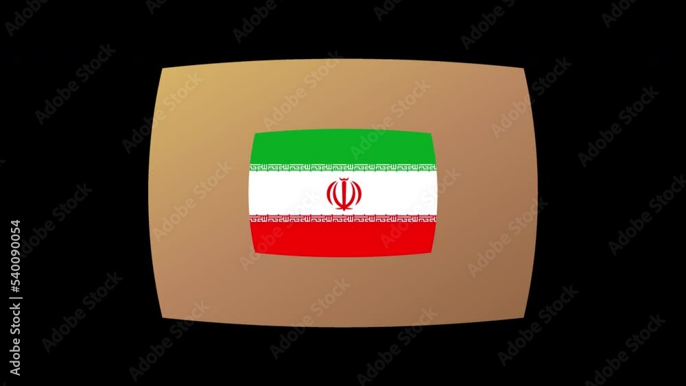 iran flag presentation animation set. Flags of the country ...