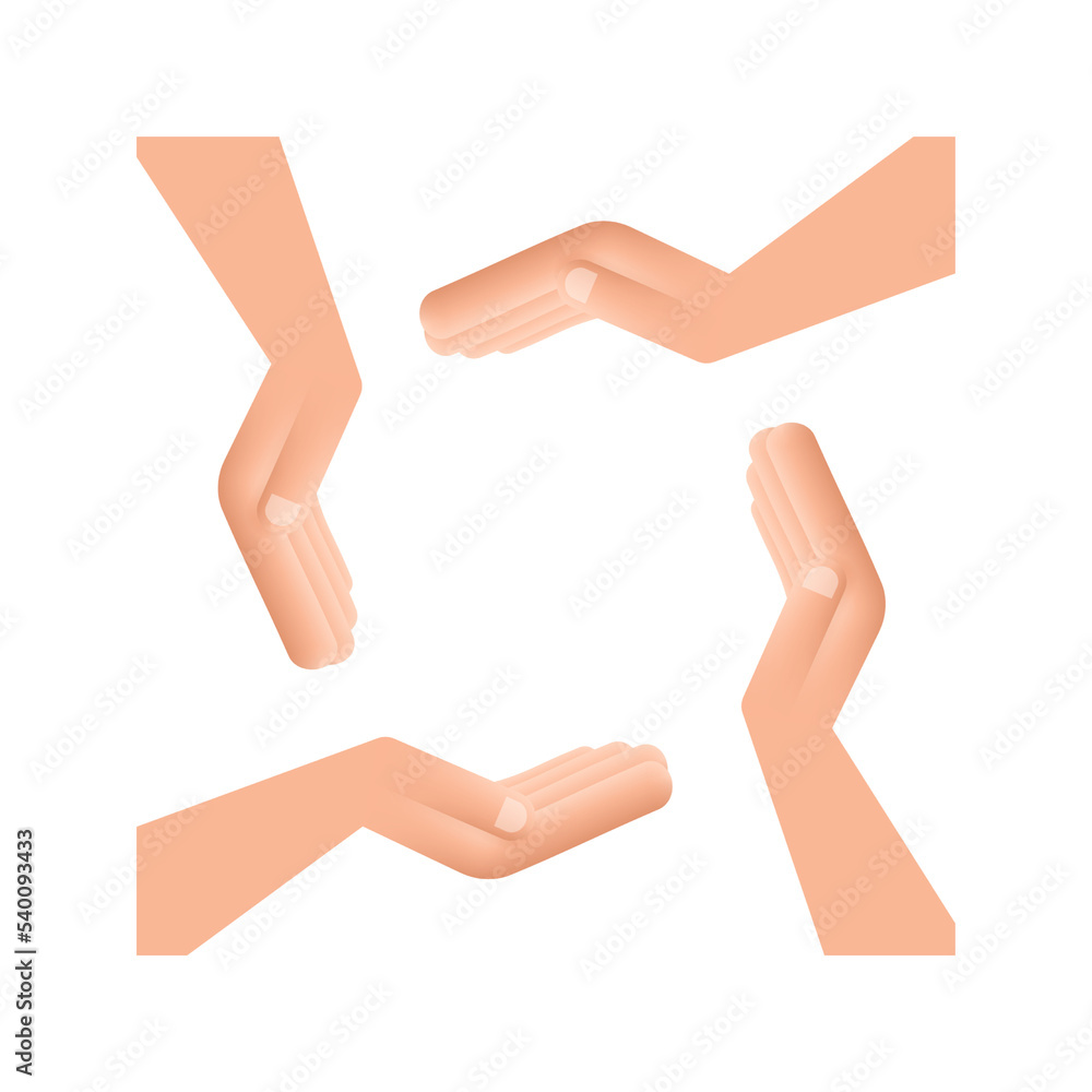 Abstract teamwork hands sign for concept design. Business concept ...