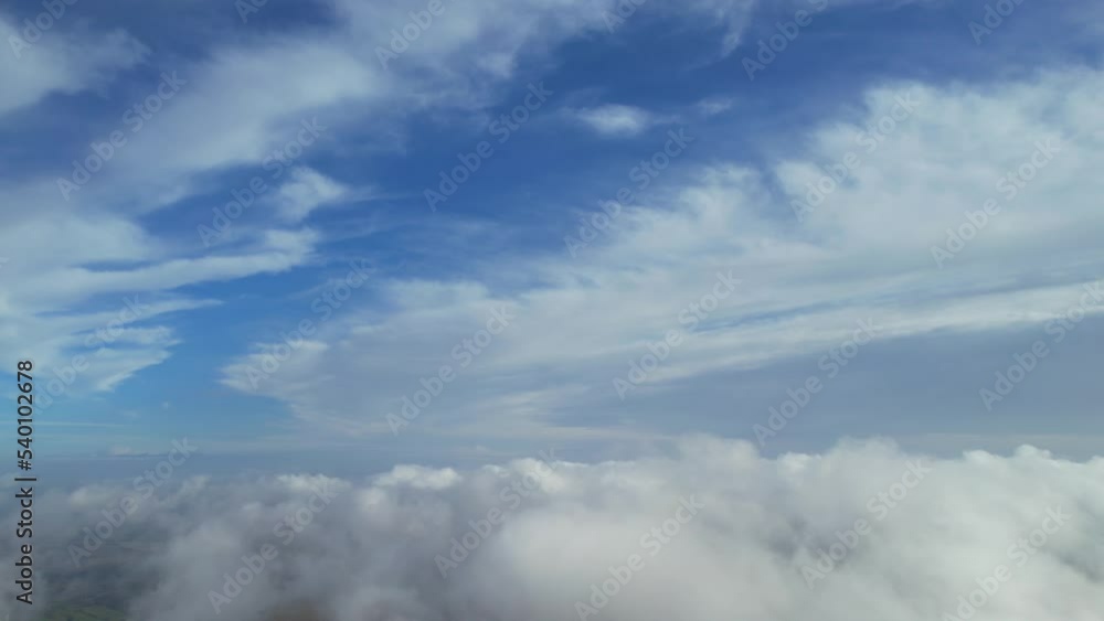Best High Angle Footage of Dramatic Clouds and Sky in Strong Winds over ...