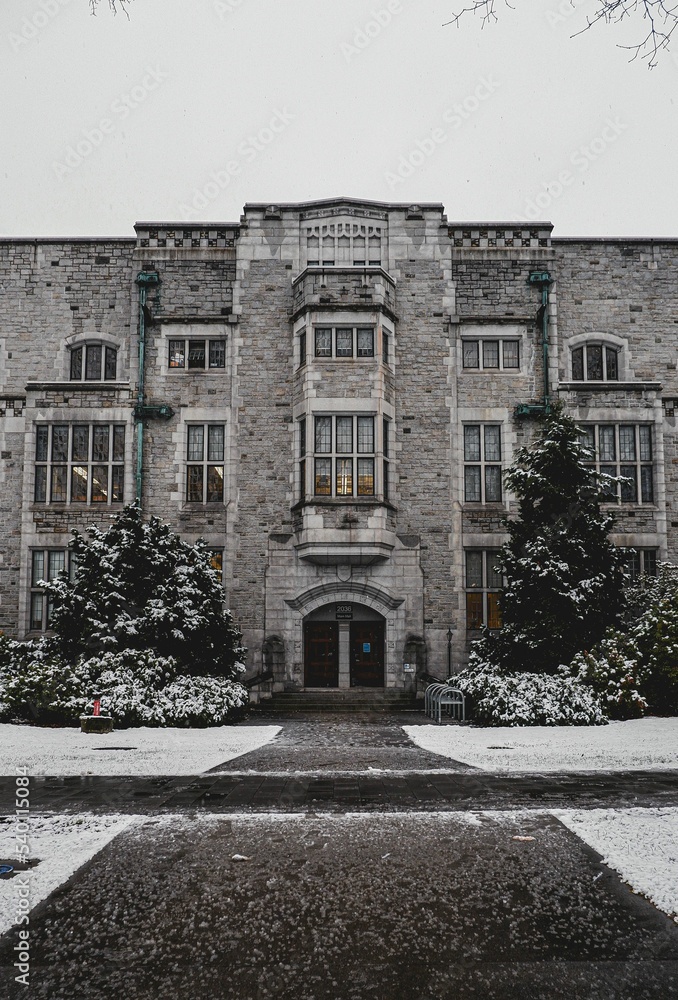 Grayscale of Chemistry Building located at University of British ...