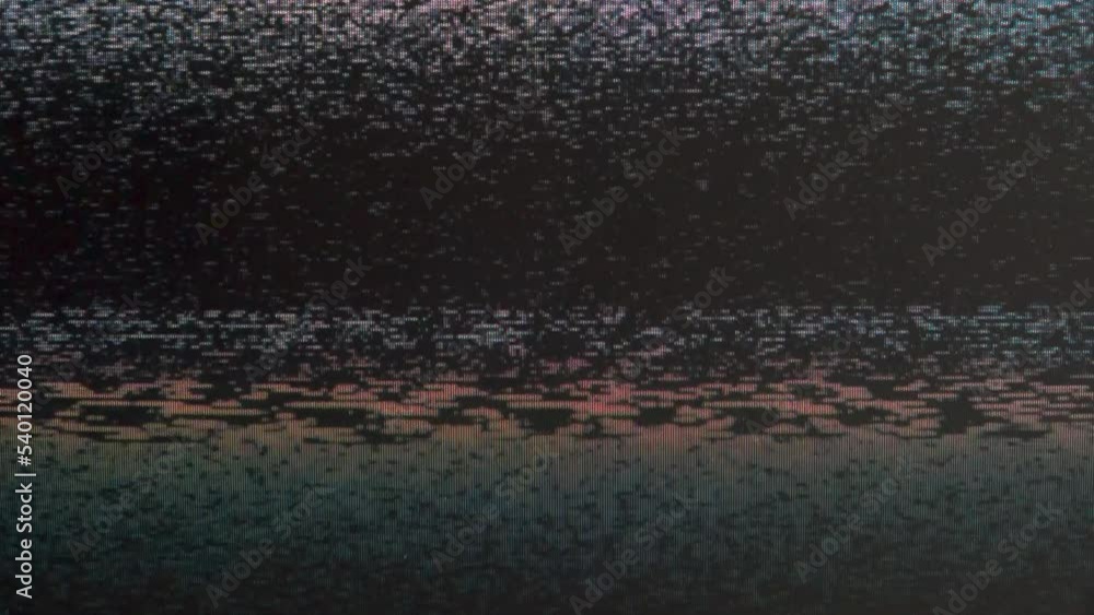 Vidéo Stock Intermittent Radio Signal. Loop. The screen of an old TV ...
