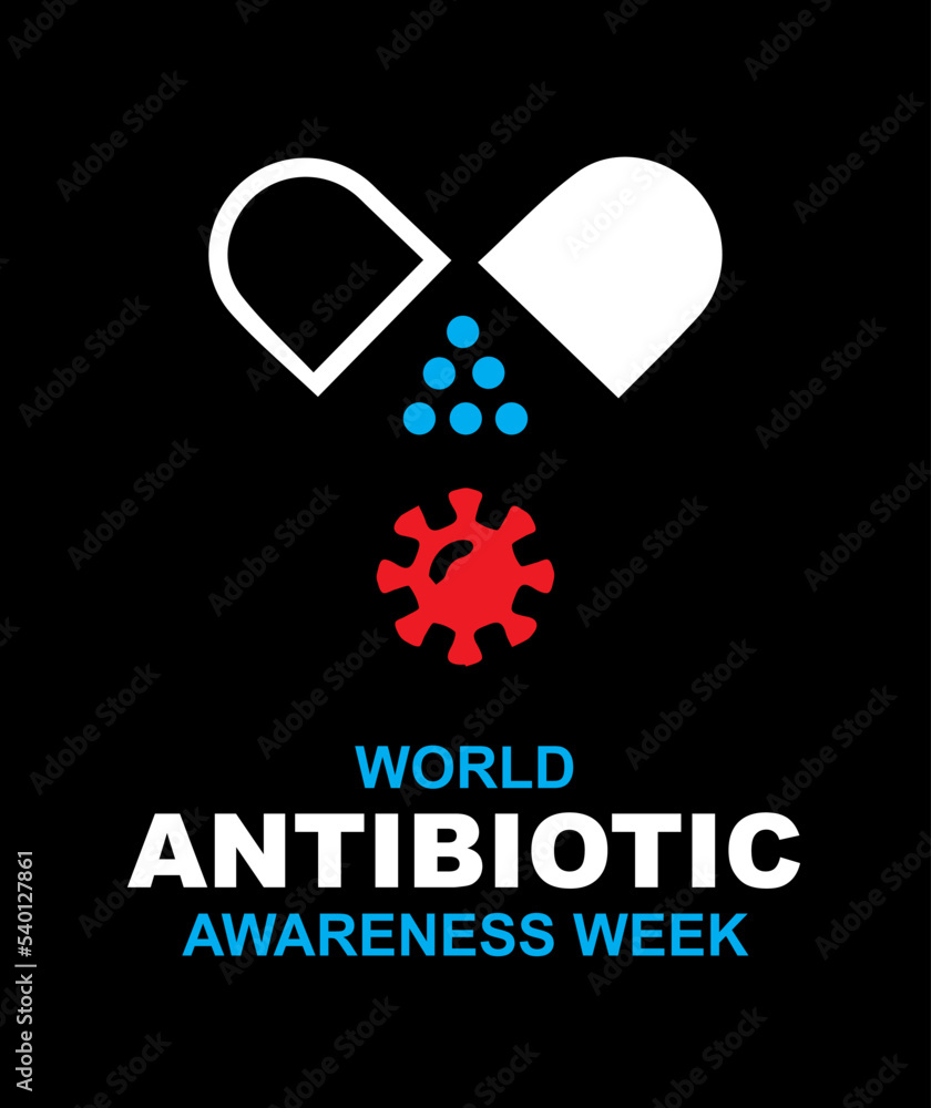 Vector Illustration World Antibiotic Awareness Week Is Observed Each