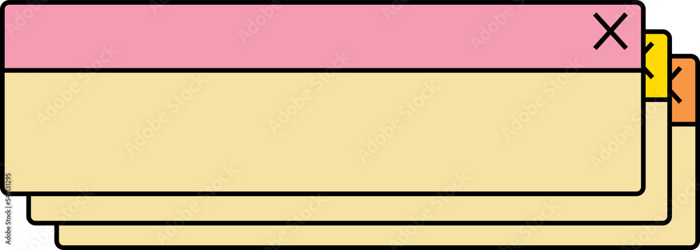 Old pc window icon 90s style with transparent background. Computer ...
