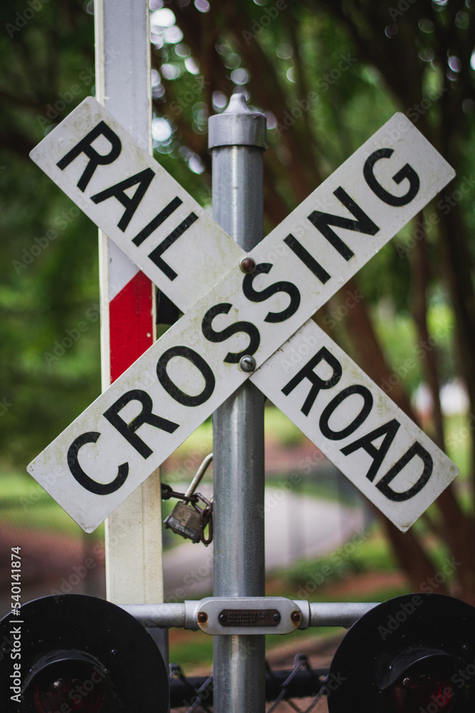 railroad crossing sign Stock Photo | Adobe Stock
