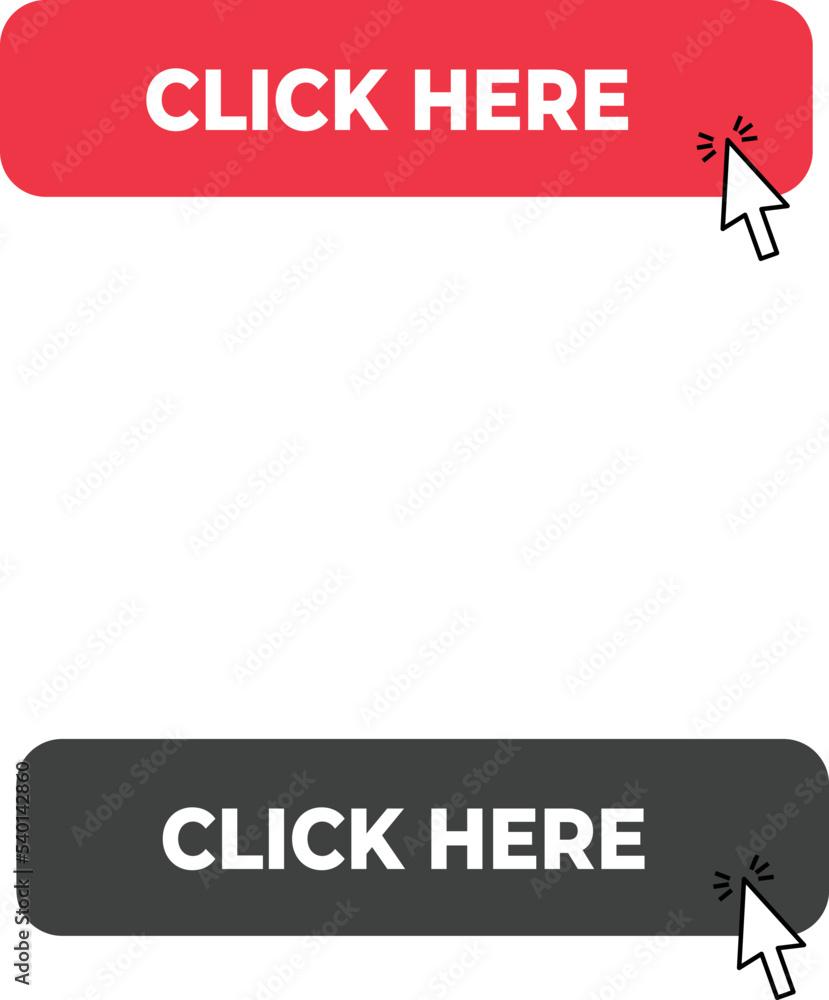 Click Here ui and ux Vector icon design with colored and monochromatic ...