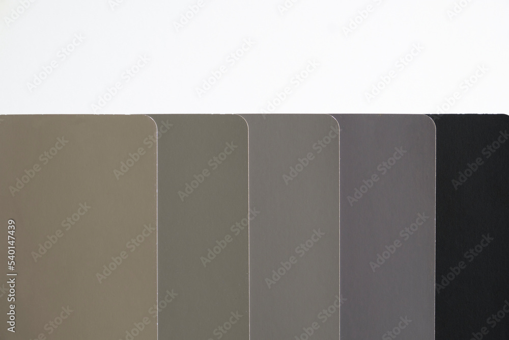 Color swatches in shades of gray. Generic color sample swatches in ...