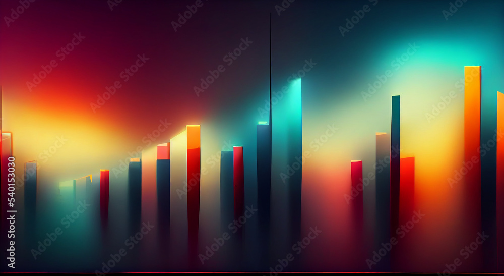 Financial and business chart and graphs Stock market digital graph ...