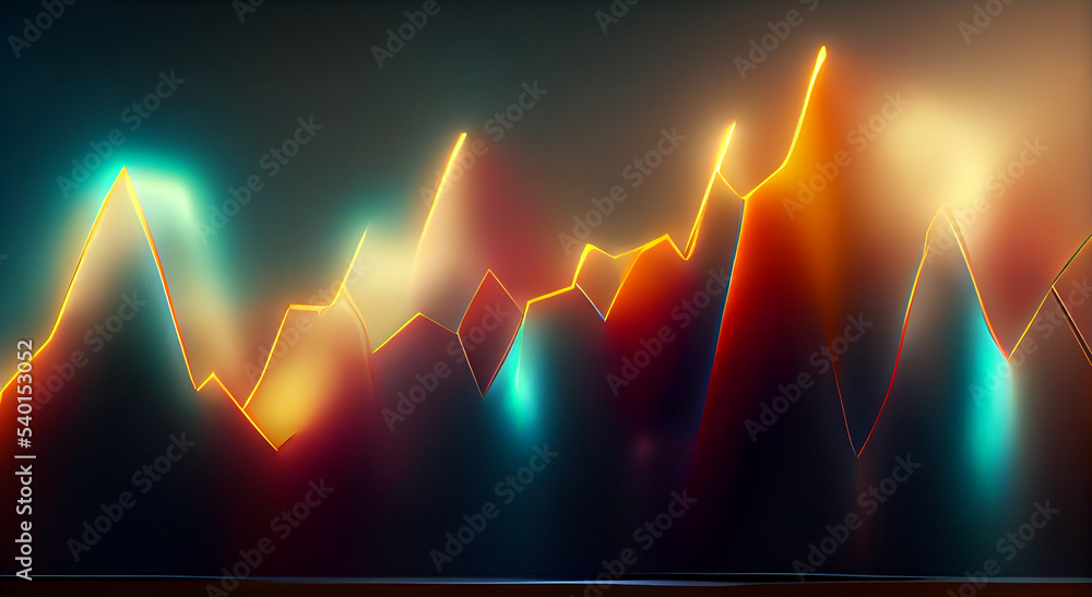 Financial and business chart and graphs Stock market digital graph ...