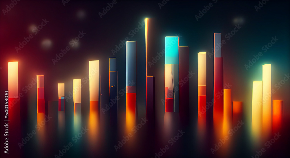 Financial and business chart and graphs Stock market digital graph ...