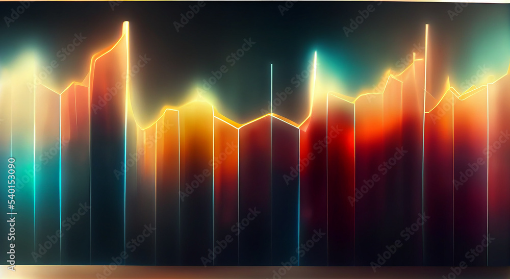 Financial and business chart and graphs Stock market digital graph ...