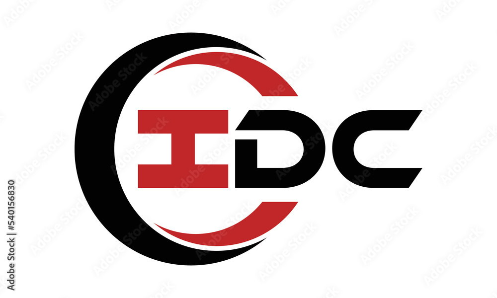 IDC three letter swoosh logo design vector template | monogram logo ...