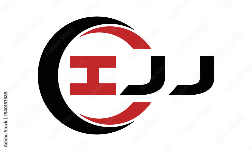 IJJ three letter swoosh logo design vector template | monogram logo ...