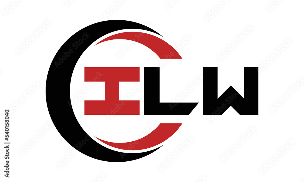 ILW three letter swoosh logo design vector template | monogram logo ...