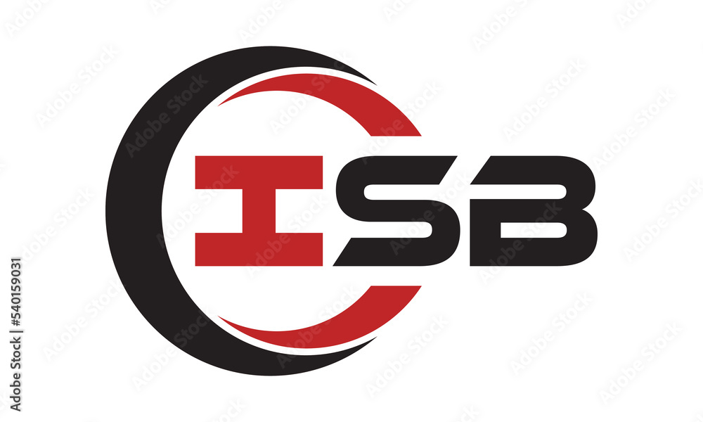 ISB three letter swoosh logo design vector template | monogram logo ...