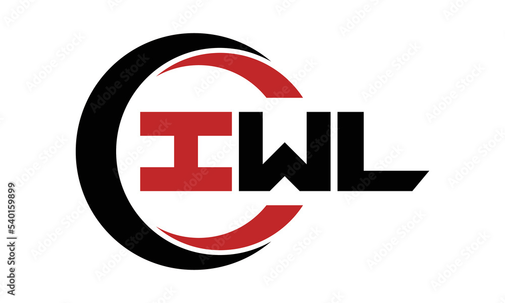 IWL three letter swoosh logo design vector template | monogram logo ...