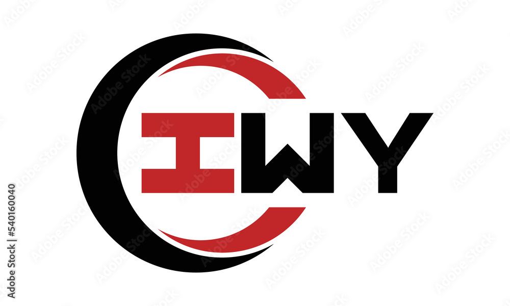 IWY three letter swoosh logo design vector template | monogram logo ...