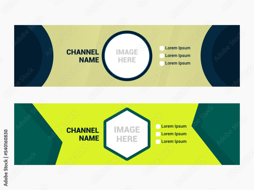 Youtube banner template Vectors & Illustrations for channels youtube ...