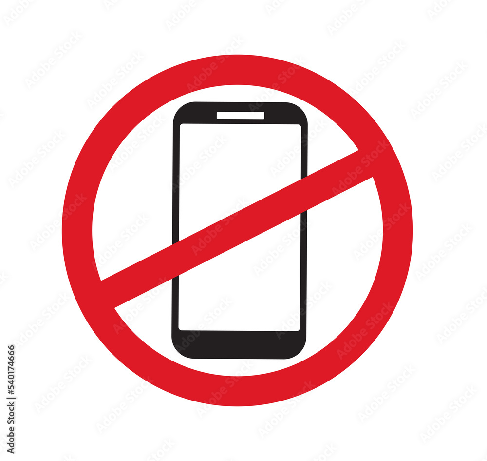 phone ban sign. prohibition icon vector illustration Stock Illustration ...