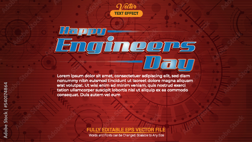 engineering background with text effect technical draw. super red ...