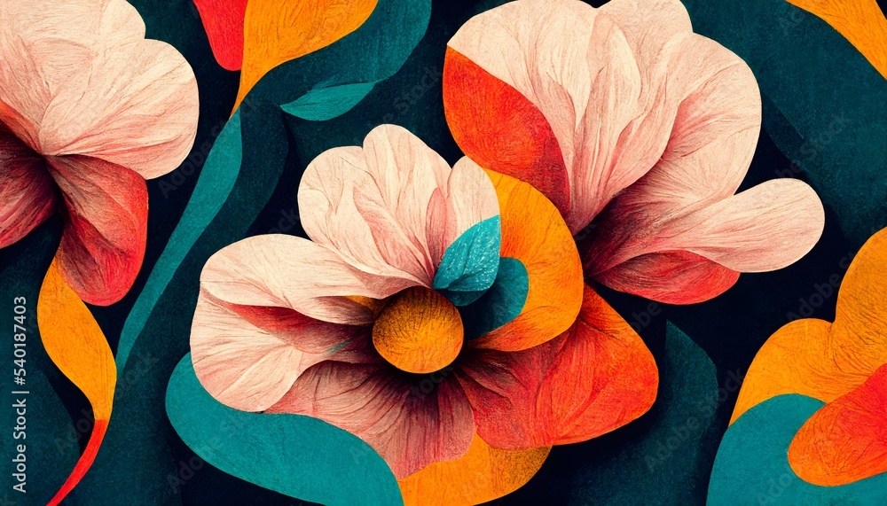 Spectacular Colorful pastel floral patterns are in bloom. template of ...