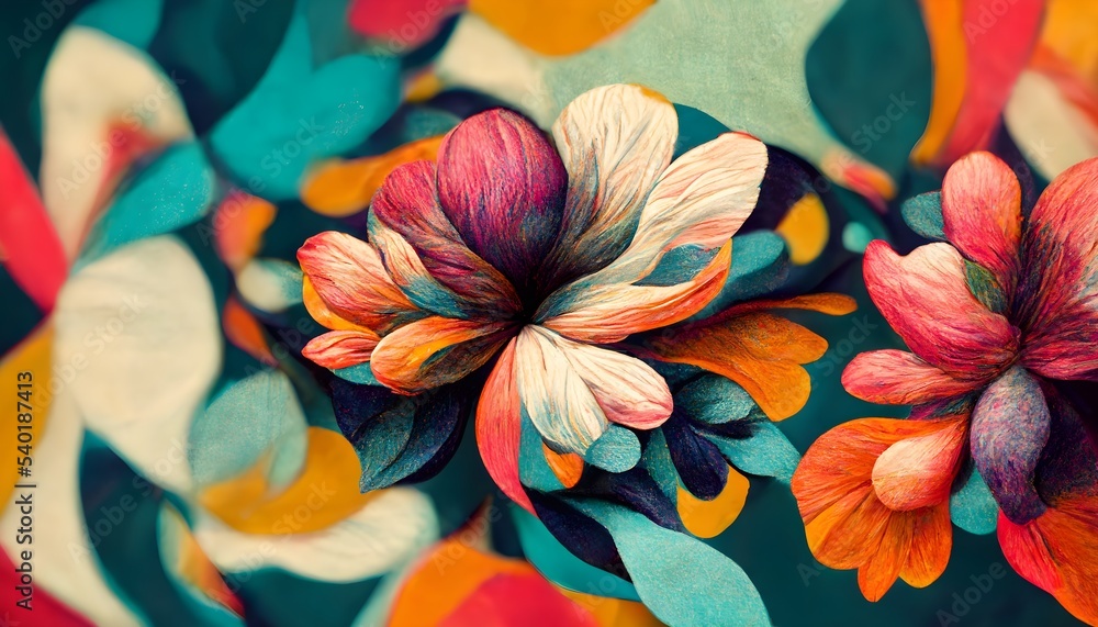 Spectacular Colorful pastel floral patterns are in bloom. template of ...