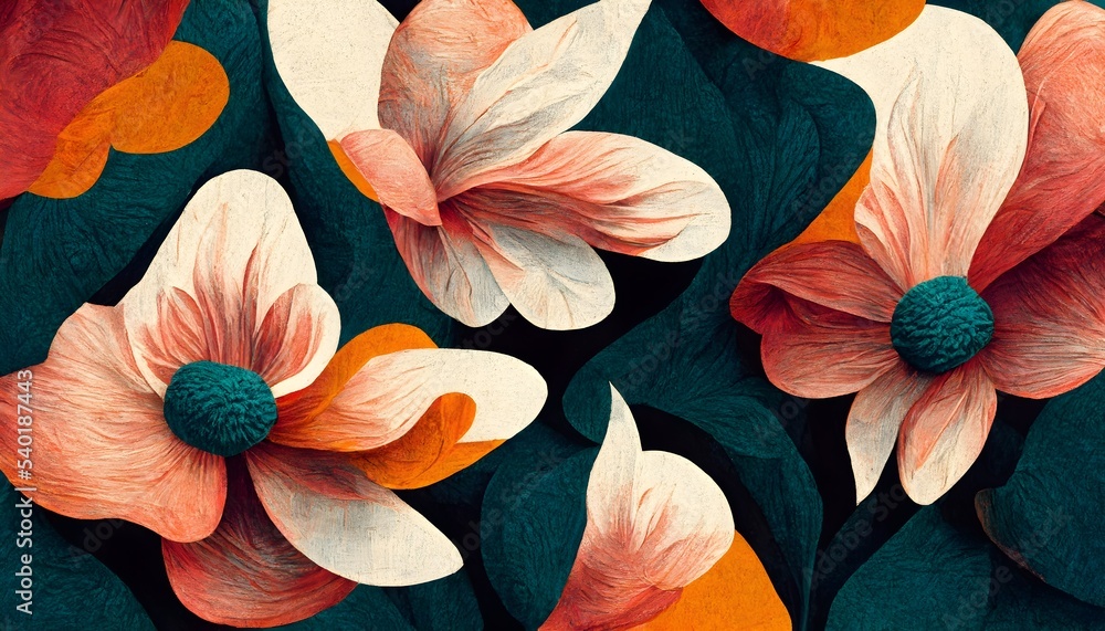 Spectacular Colorful pastel floral patterns are in bloom. template of ...