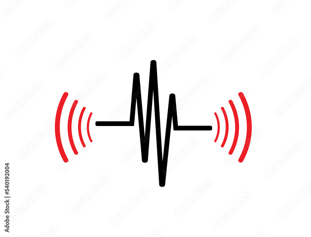Earthquake icon. seismogram for seismic measurement. Stock Vector ...